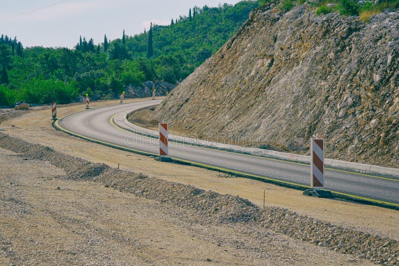 Construction Site of an Expressway through a Rural Area. Stock Image ...
