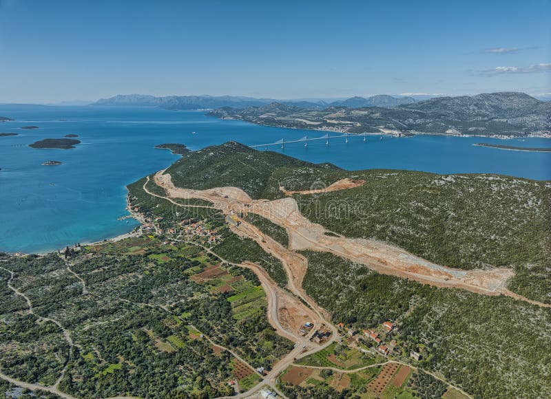 Construction Site of an Expressway through a Rural Area. Stock Image ...