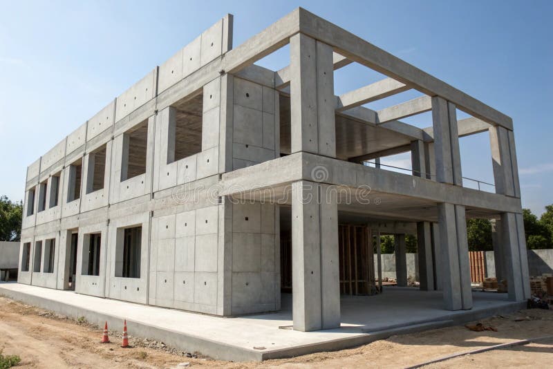 Prefabricated Building System Under Construction Stock Illustration ...