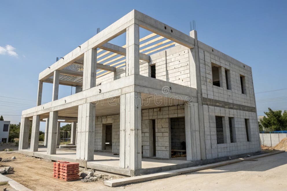 Building Structure Made with Prefabrication System of Concrete Stock ...