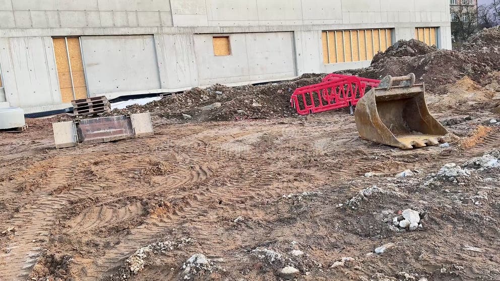 A Construction Site Featuring Heavy Machinery and Ongoing Work in ...