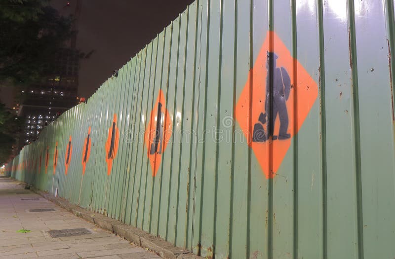 Construction site fence stock photo. Image of entry, taiwan - 88823026