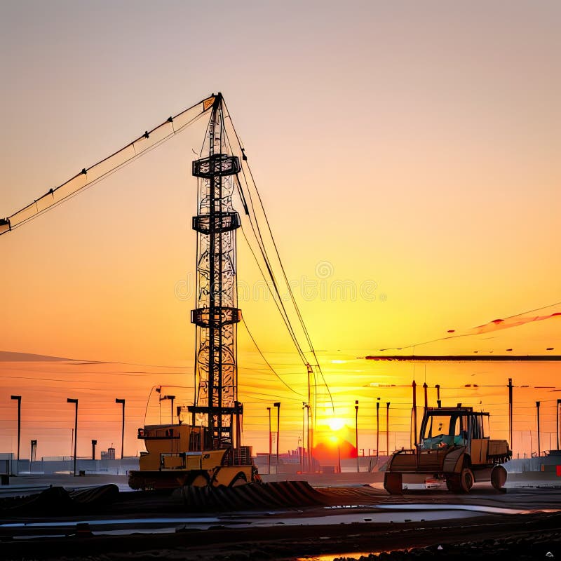 A Construction Site is on Fire Stock Image - Image of flames ...