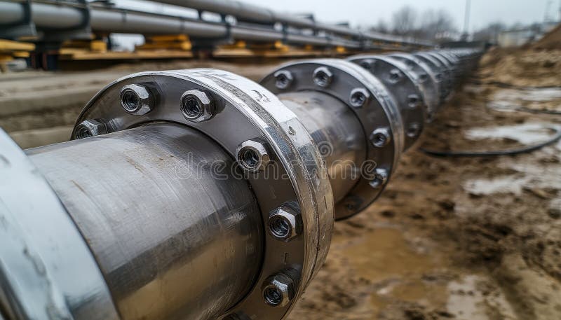 Flexible Pipe Connections in Construction Site Showcasing Versatile ...