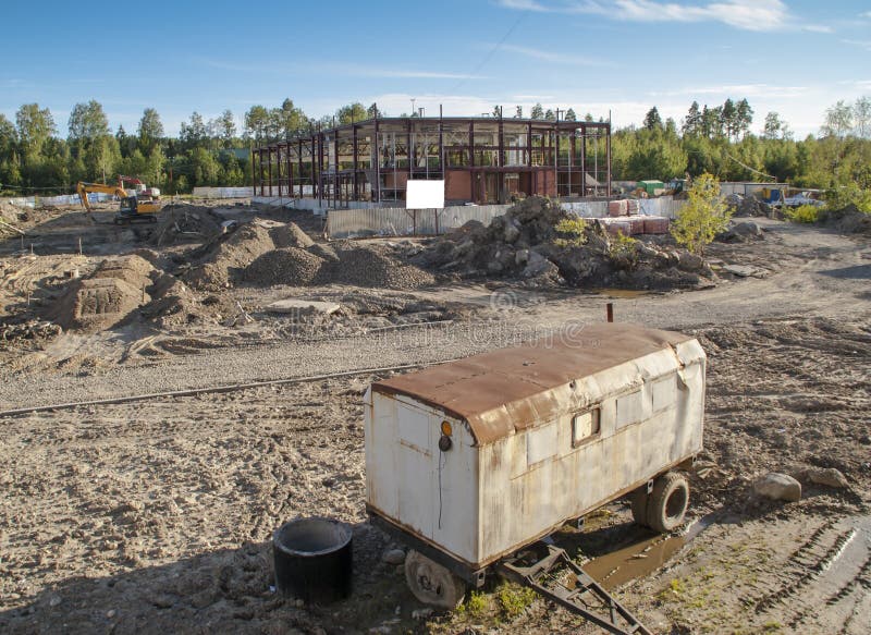 Construction site stock image. Image of project, background - 39328885