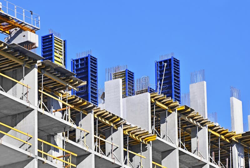 Construction Site with Formwork Stock Photo - Image of frame ...