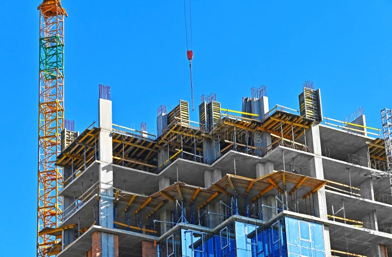 Construction Site with Formwork Stock Image - Image of apartment, brick ...