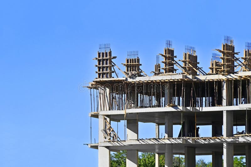 Construction Site with Formwork Stock Image - Image of monolithic ...