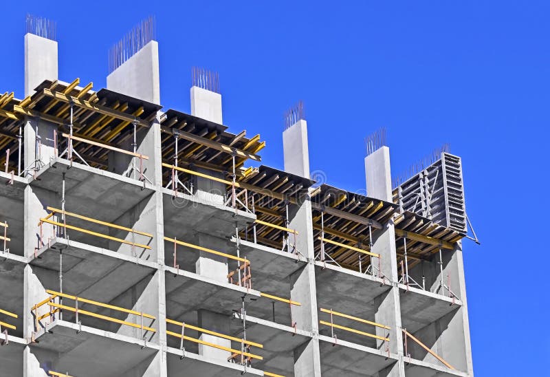 Construction Site with Formwork Stock Photo - Image of modern ...