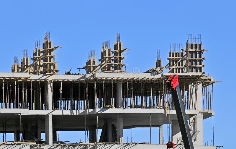 Construction Site with Formwork Stock Photo - Image of apartment, tower ...