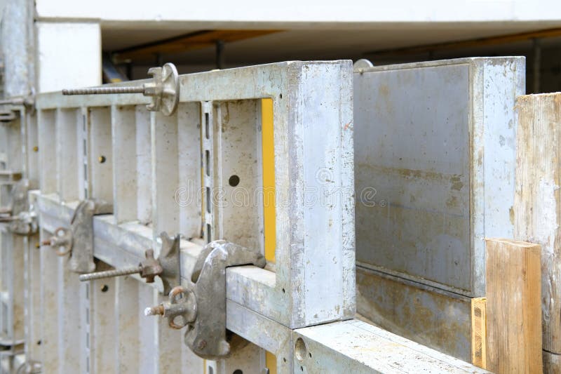 Construction Site with Formwork for Pouring Concrete, High-quality ...