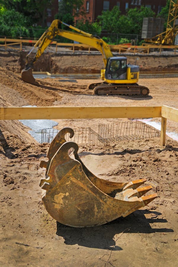 Construction Site Foundation Stock Image - Image of earthwork ...