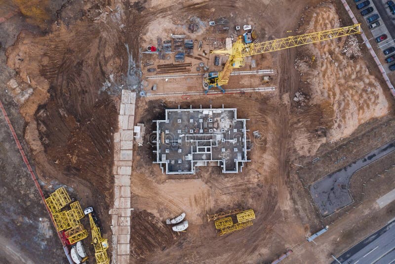 Construction Site.the Foundation for the Construction of the Building ...