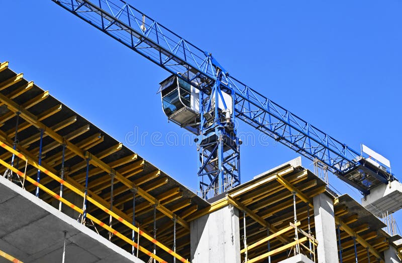 Construction Site with Framework Stock Image - Image of exterior ...