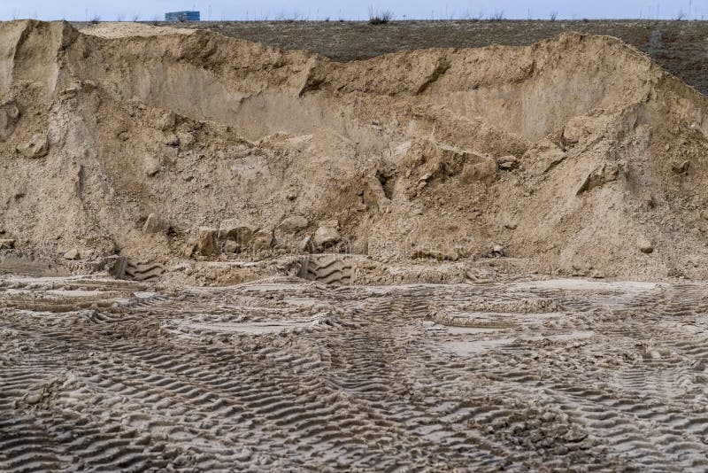 Construction Site Full of Sand Stock Image - Image of minerals ...
