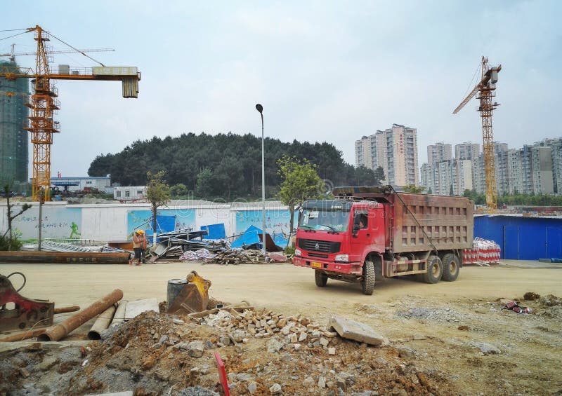 Construction site 3 editorial stock image. Image of site - 77045229