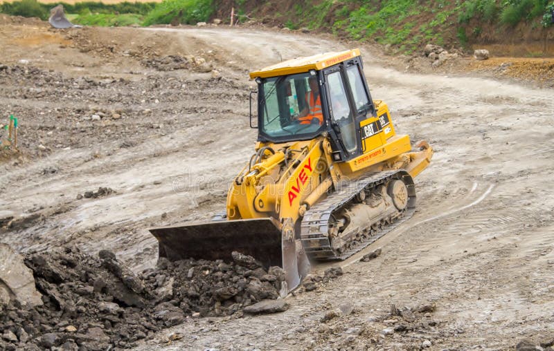 Construction Site with Heavy Excavating Machinery Editorial Stock Image ...