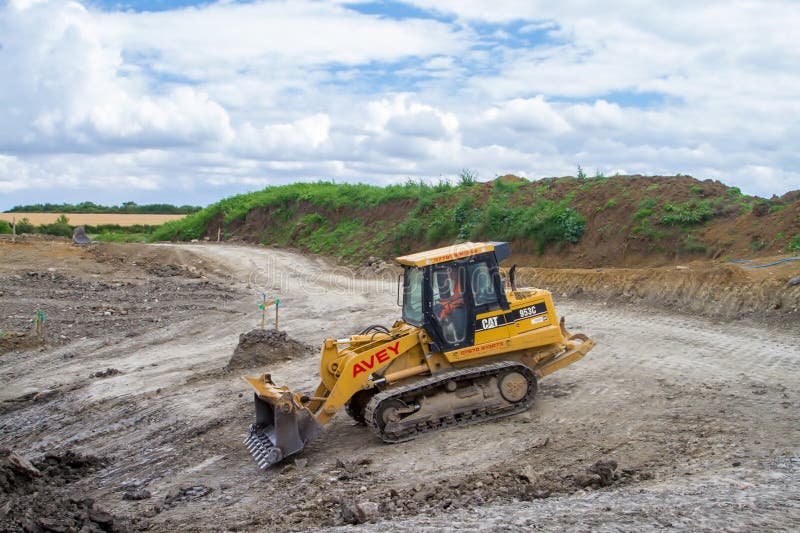 Construction Site with Heavy Excavating Machinery Editorial Image ...