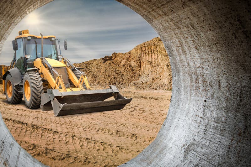 Construction Site with Heavy Machinery Working on Rent during Daylight ...