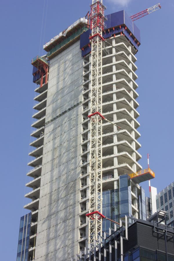 Construction of a Skyscraper Skyscraper in the City Center Stock Photo ...