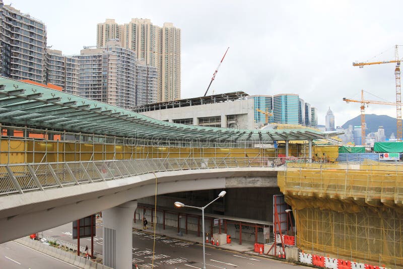 Construction Site of High Speed Rail at Hk Editorial Photography ...