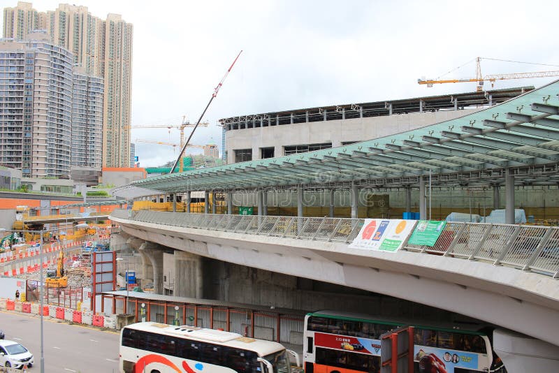 Construction Site of High Speed Rail at Hk Editorial Stock Image ...