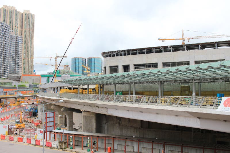 Construction Site of High Speed Rail at Hk Editorial Photo - Image of ...