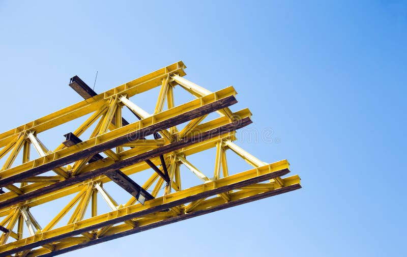 Construction Site of Highway Bridge Structure from Metal Steel Stock ...