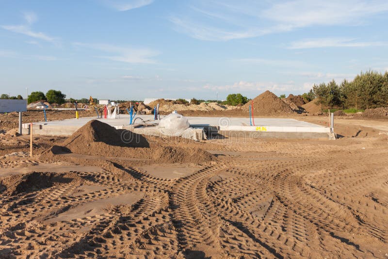 Earthworks Civil Building Foundations Editorial Stock Image - Image of ...