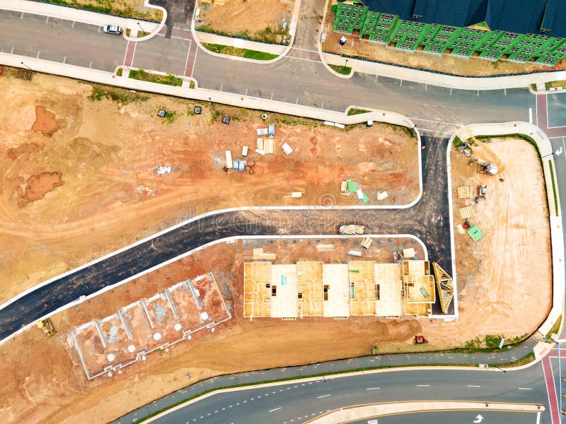 Foundation for Installation of Structure. Base of Building Stock Image ...