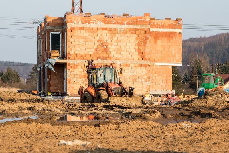 Construction site stock image. Image of urban, home, soil - 68777911