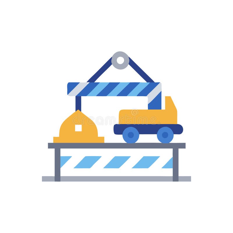 Construction Site Icon for Project Management Stock Image ...