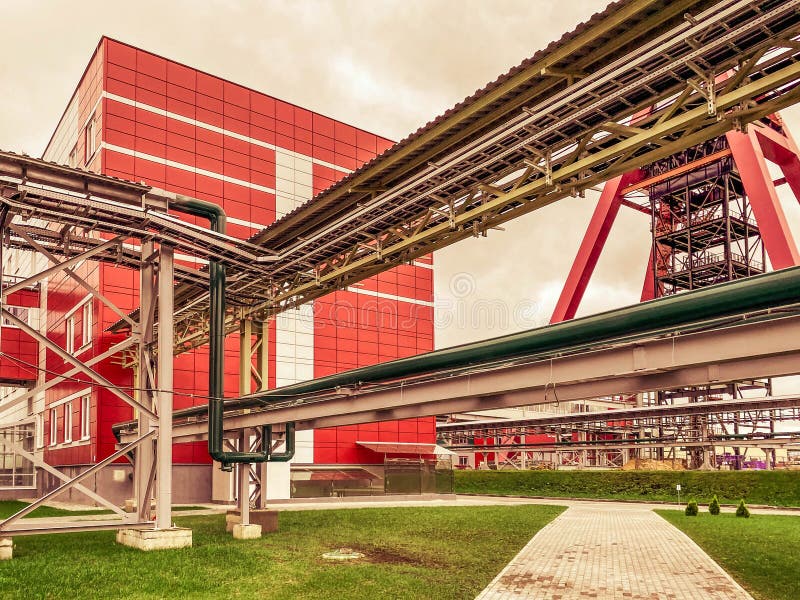 Construction Site of an Industrial Complex. Construction of a Mine for ...