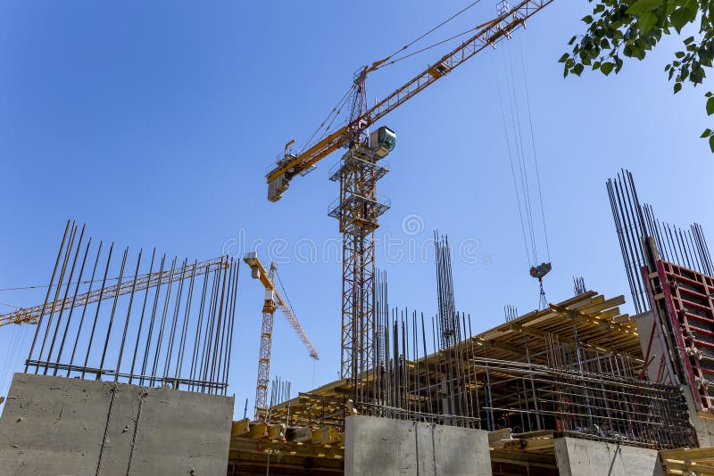 Construction Site. Industrial Image -construction of Multi-storey ...