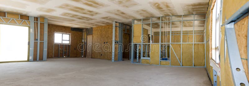 Construction Site - Inside View - Wide Angle Stock Photo - Image of ...