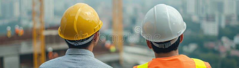 Construction Site Inspection Engineers Overseeing Project Stock ...