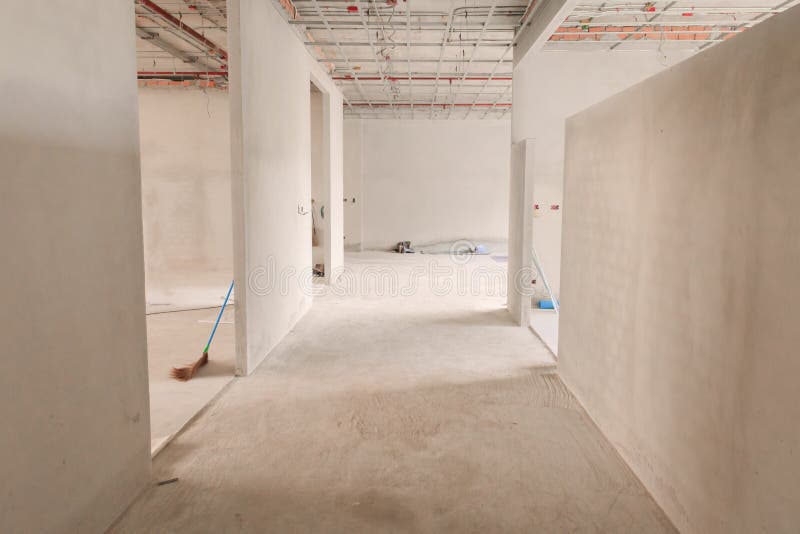 Construction Site Interior Building Plan Development on Housing with ...