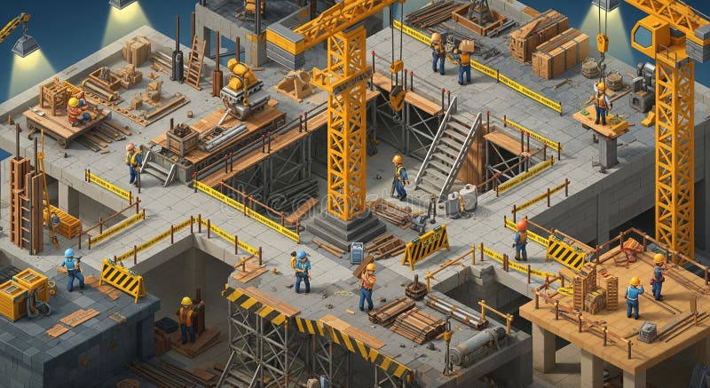 Construction Isometric Materials Stock Illustrations – 1,256 Construction Isometric Materials ...