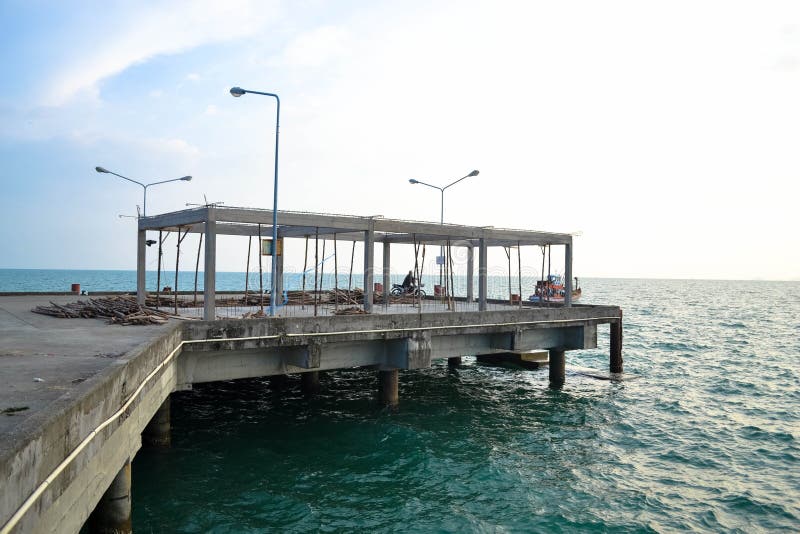Construction site on Jetty stock image. Image of block - 34996065