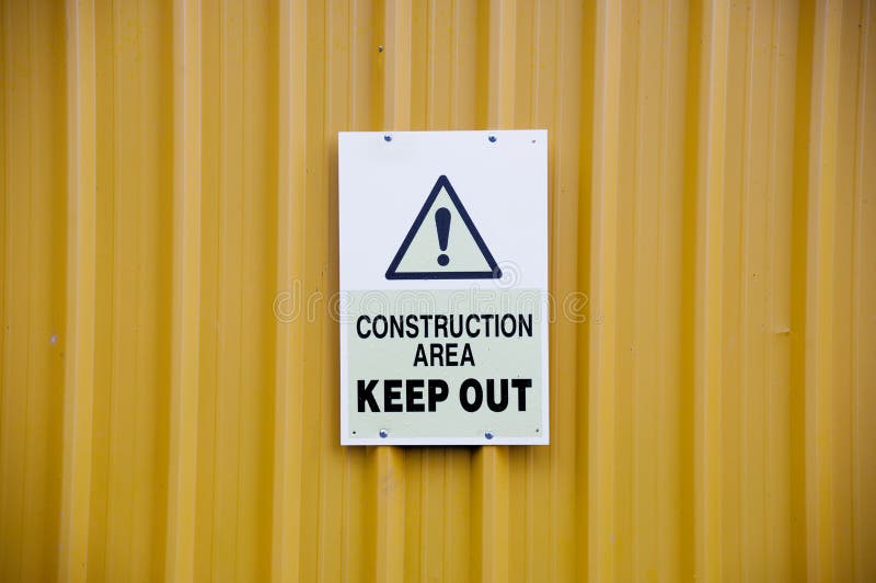 Construction Site Keep Out Sign, Work Access only Stock Photo - Image ...
