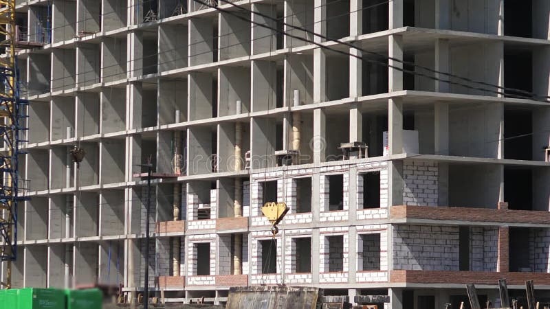 Construction Site with Large Concrete Sections, Residential Apartment ...