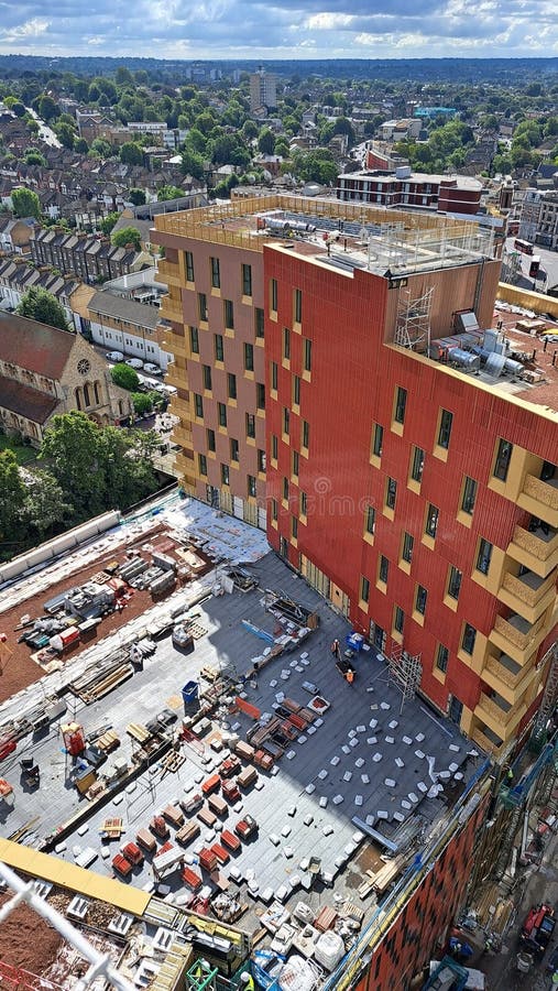 Construction Site Large View from Above Editorial Image - Image of ...