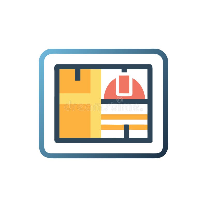 Construction Site Layout Icon for Planning Stock Image - Illustration ...