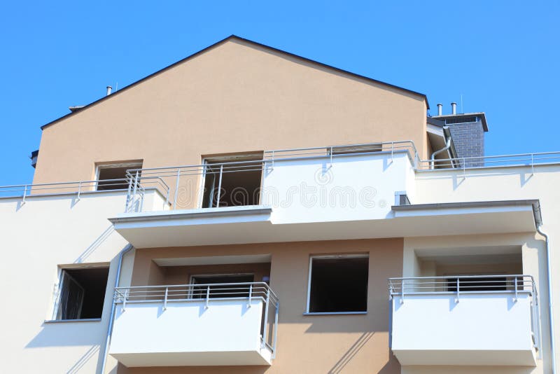 Construction Site of Local Homes with Rooftops Stock Image - Image of ...