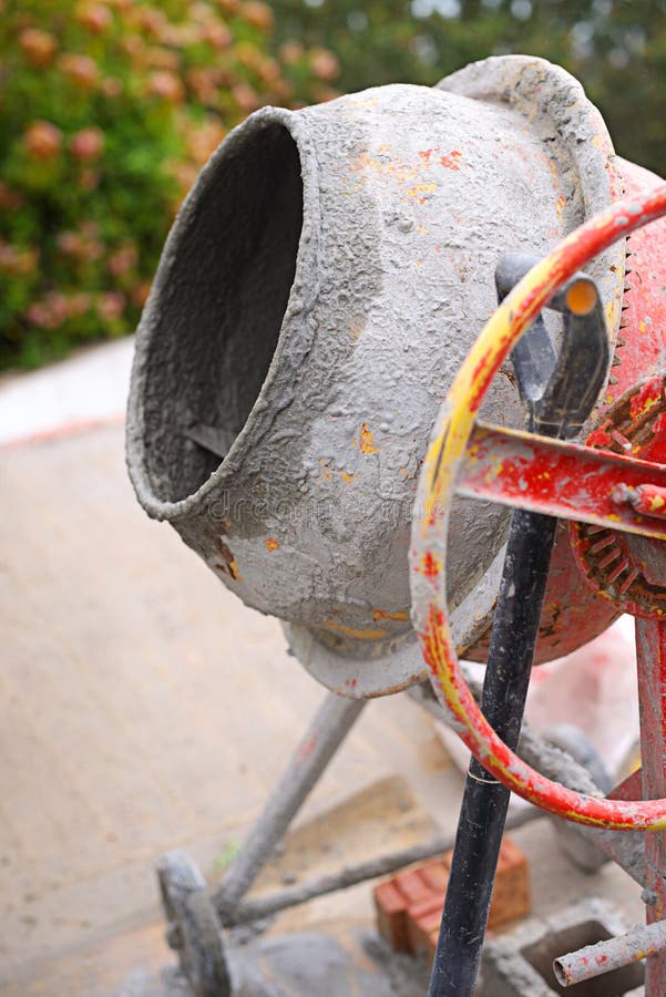 Construction Site, Machine or Cement Mixer for Building, Outdoor ...