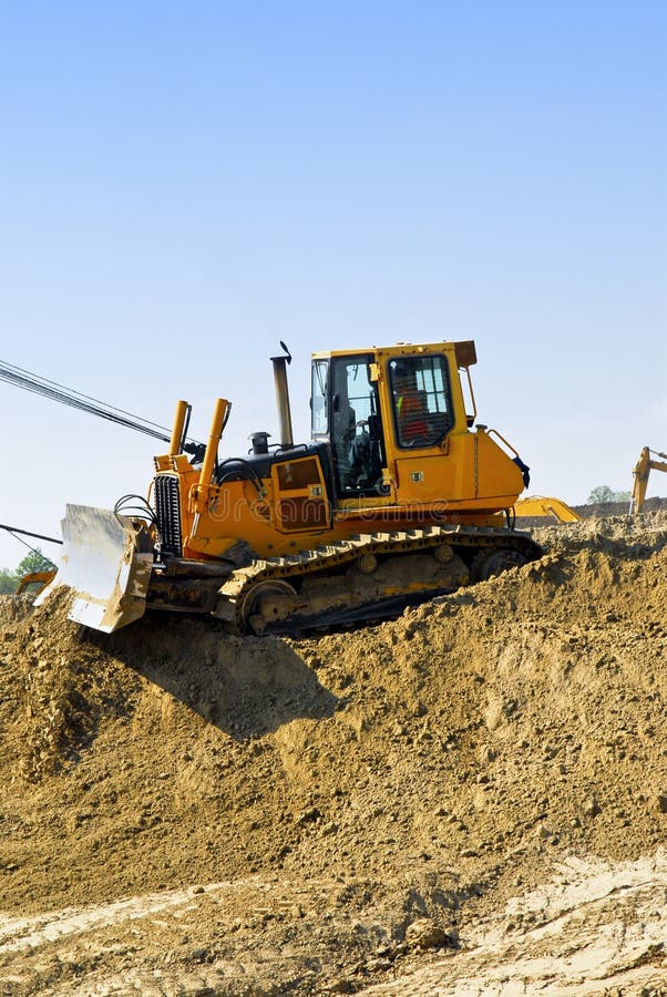 Construction Site Digger editorial stock photo. Image of hydraulic ...