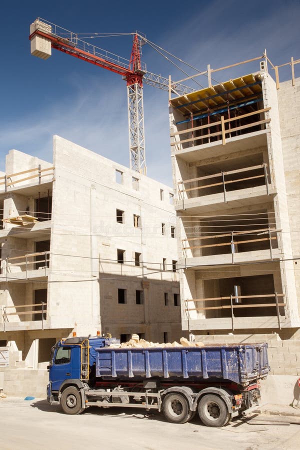 Construction site in malta stock photo. Image of build - 177638308