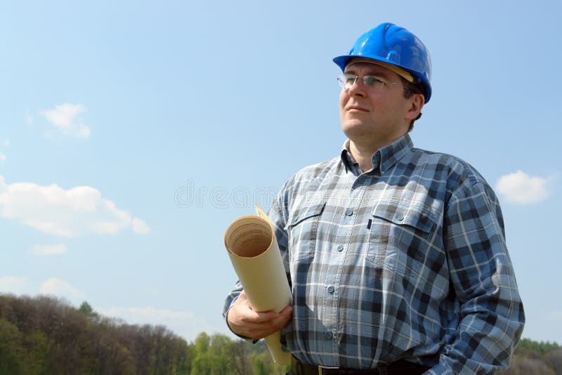 Construction Site Manager with Notepad Stock Photo - Image of notepad ...