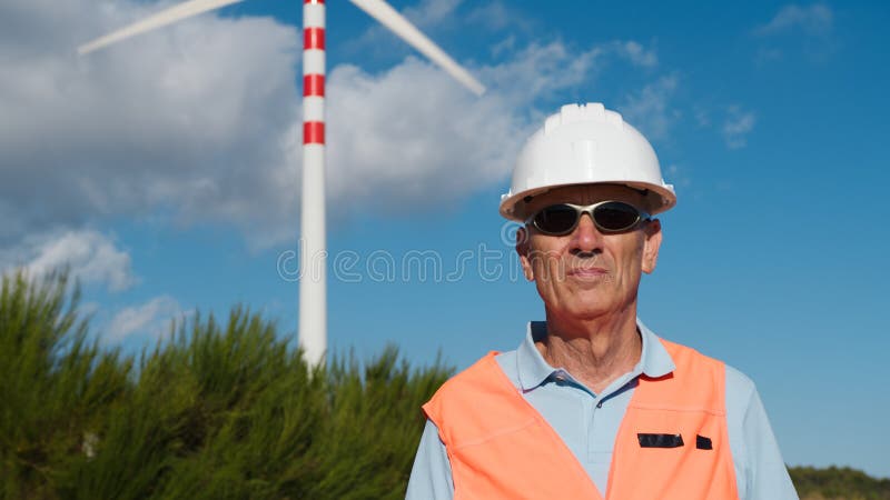 Construction Site Manager Checks the Correct Installation of the Wind ...
