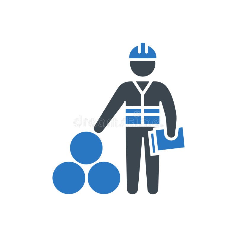 Construction Site Manager Icon Stock Vector - Illustration of ...